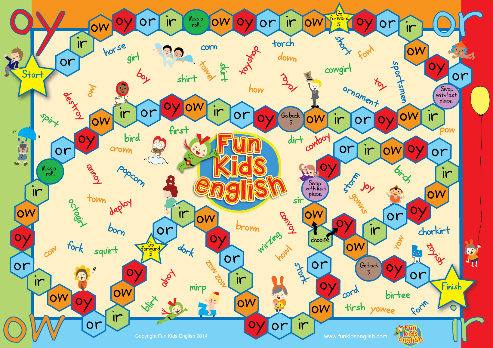 Free Phonics Board Games: Children's Songs, Children's Phonics Readers ...